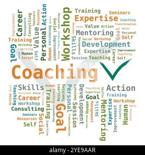 Word Cloud - Coaching - Multiple Colors - English Stock Vector Image & Art - Alamy