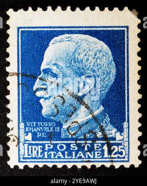 Effigy of Vittorio Emanuele III facing left in green - "Imperial" issue ...