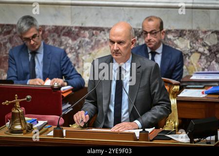 Vice President of the National Assembly Roland Lescure looks on during ...