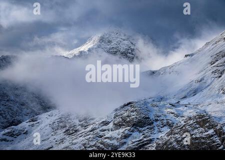 snowdonia snowdon winter wales Stock Photo - Alamy