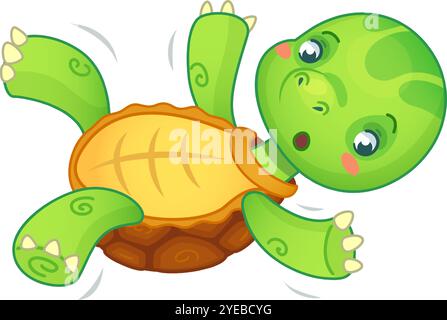 Cartoon character. Surprised turtle. Isolated on white background ...