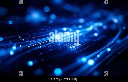 High Speed Light Streaks internet data lines Stock Photo - Alamy