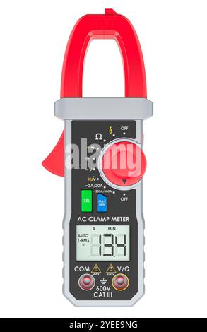Digital multimeter cut out isolated on white background Stock Photo - Alamy