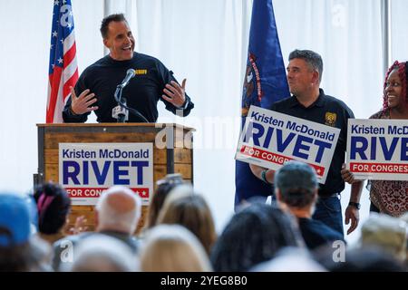 Genesee County Sheriff Chris Swanson talks in his office, Jan. 28, 2025 ...