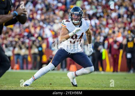 Chicago Bears defensive end Austin Booker (94) rushes during an NFL ...