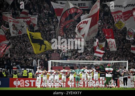 Club's players celebrate after a game between Turkish club Galatasaray ...