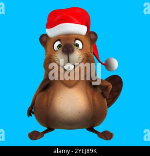 Fun 3D beaver saying hello Stock Photo - Alamy