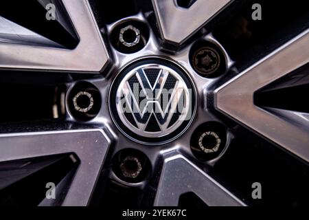 Das Volkswagen Logo auf einem T-ROC, VW, Feature, Symbolfoto, Randmotiv ...