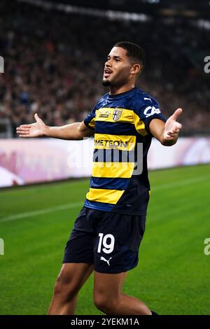 Simon Sohm (Parma) ; celebrates after scoring his team's second goal ...
