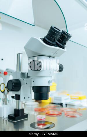 Modern multifunctional medical microscope, modern medical equipment ...
