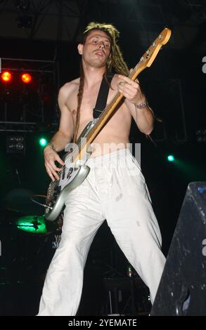 Milan Italy 06/07/2002: Gabriele "Paletta" Mantegazza bassist of the ...