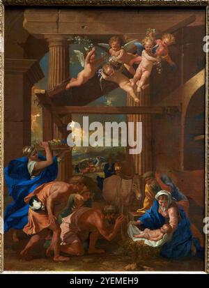 Nicolas Poussin - Adoration of the Shepherds Stock Photo - Alamy