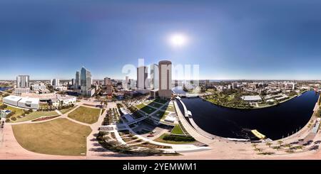 360° view of Downtown of Tampa city. Florida - Alamy