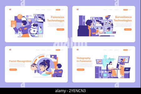 Forensics Technology set. Advanced methods in crime solving from facial ...