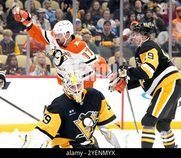 Anaheim Ducks left wing Alex Killorn reacts after scoring a goal during ...