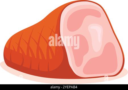 Raw meat icon in flat style. Lamb or beef vector illustration on ...