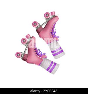 A graphic illustration of A Pair of Purple socks for use as an icon ...