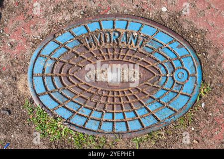 Underground hydrant, hydrant cover, top view, Germany Stock Photo - Alamy