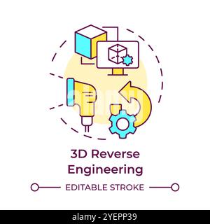 Reverse engineering multi color concept icon Stock Vector Image & Art ...