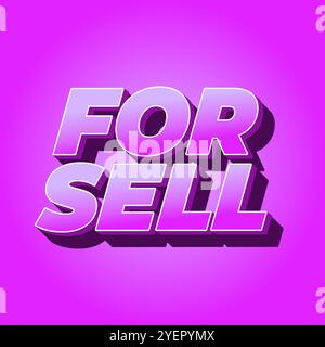 For sell. Text effect design in 3D style with good colors for ...