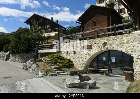 Valais mountain village of Mase with historic farmhouses, Mase ...