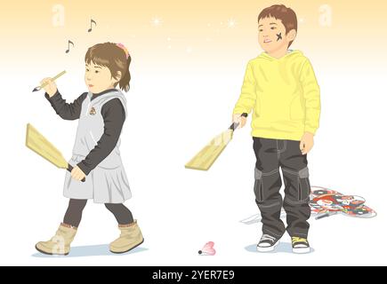 A child doing Hane-tsuki Stock Photo - Alamy