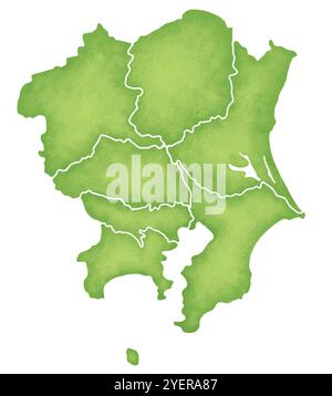 Map of Saitama Prefecture Stock Photo - Alamy