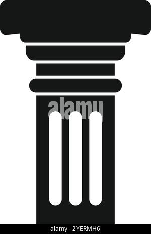 Simple yet elegant, black column represents classical architecture ...
