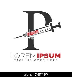 Letter J Injection Logo Design. Alphabet J Syringe icon illustration ...