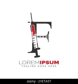 Letter J Injection Logo Design. Alphabet J Syringe icon illustration ...