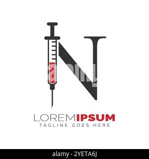 Letter J Injection Logo Design. Alphabet J Syringe icon illustration ...