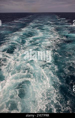 The propeller wash from a cruise ship at sea Stock Photo - Alamy