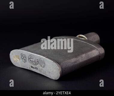 old flask for alcohol isolated on white background. old flask for ...