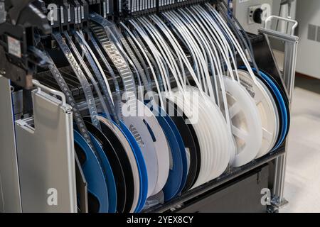 Electronics SMT reel components on the assembly line Stock Photo - Alamy