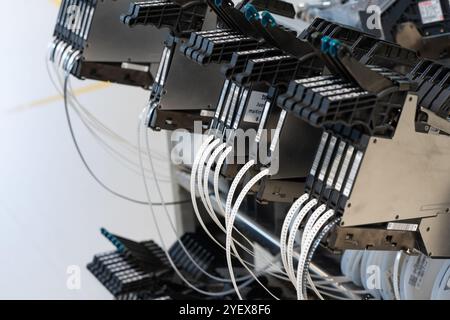 Electronics SMT reel components and feeders on the assembly line Stock ...