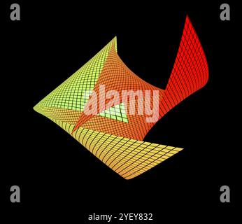 Illustration of a 3D plot showing the surface generated by a complex mathematical function Stock ...