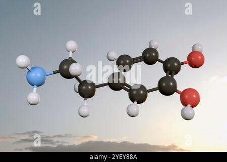 Dopamine molecule, illustration Stock Photo - Alamy