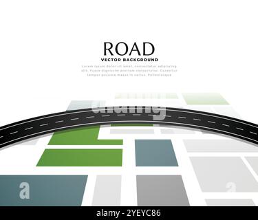 road map journey route pathway background design Stock Vector Image ...