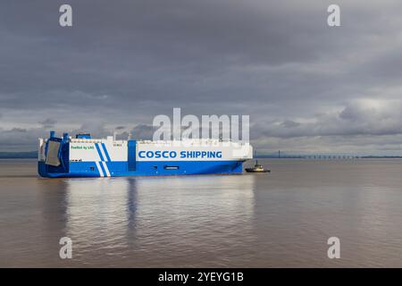 Vehicle carrier Min Jiang Kou heading to Royal Portbury docks on her ...