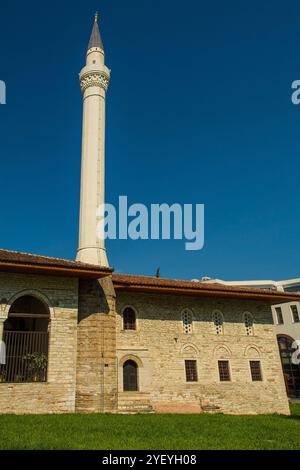 The King Mosque in Berat, central Albania. Located within the historic ...