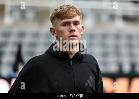 Lewis Hall Of Newcastle United Arrives during the Newcastle United v ...