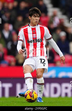 Stoke City's Tatsuki Seko during the Sky Bet Championship match at the ...