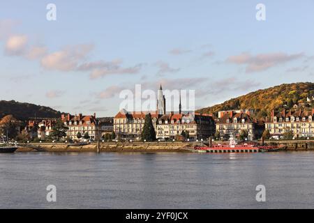 Town of Caudebec-en-Caux, France. Picturesque close up view of the ...