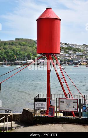 The Red Rocket lighthouse on the bank of the Fowey River, Fowey ...
