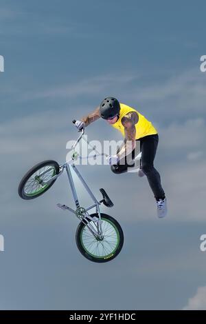 Logan Martin (AUS) competes in the Cycling BMX Freestyle Men's Park ...