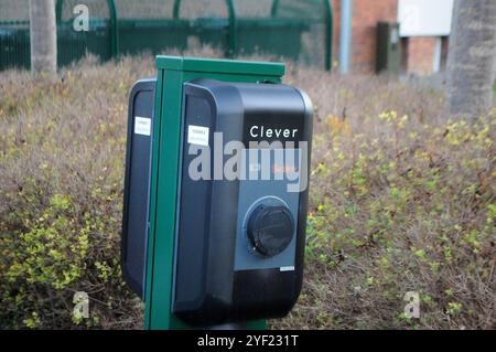 Copenhagen/ DenmarK/02 November 2024/ Clever electric chargeing point ...