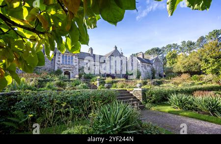 Cotehele House in autumn colours, Saltash, Cornwall, UK on 23 october ...