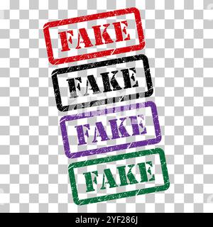 Set of Fake stamp symbol, label sticker sign button, text banner vector ...