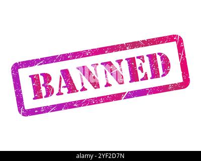 Banned stamp symbol, label sticker sign button, text banner vector ...