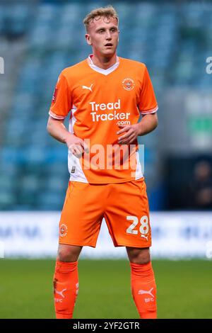 Ryan Finnigan of Blackpool looks on during the Emirates FA Cup First ...